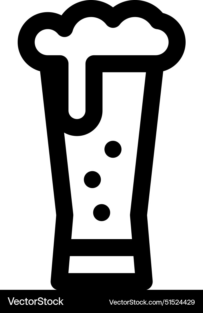 Beer icon thin linear style design isolated Vector Image