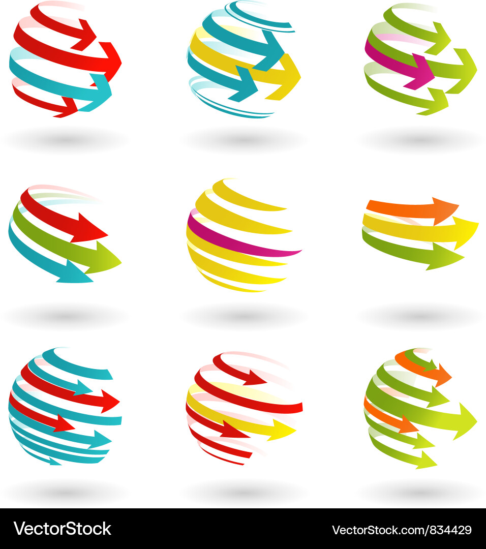 Color arrows Royalty Free Vector Image - VectorStock