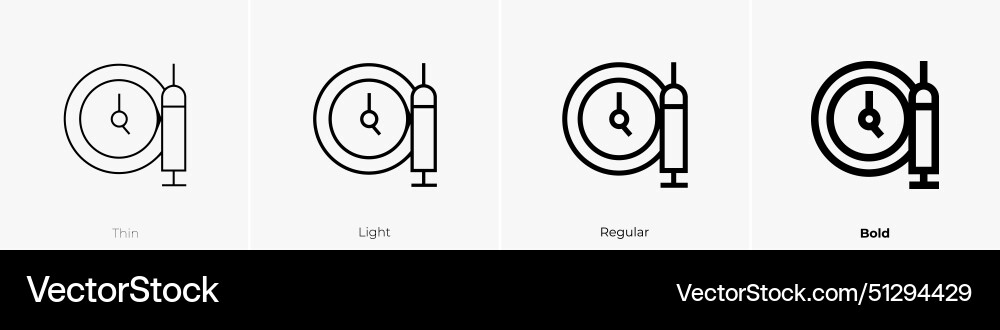 Dose icon thin light regular and bold style Vector Image