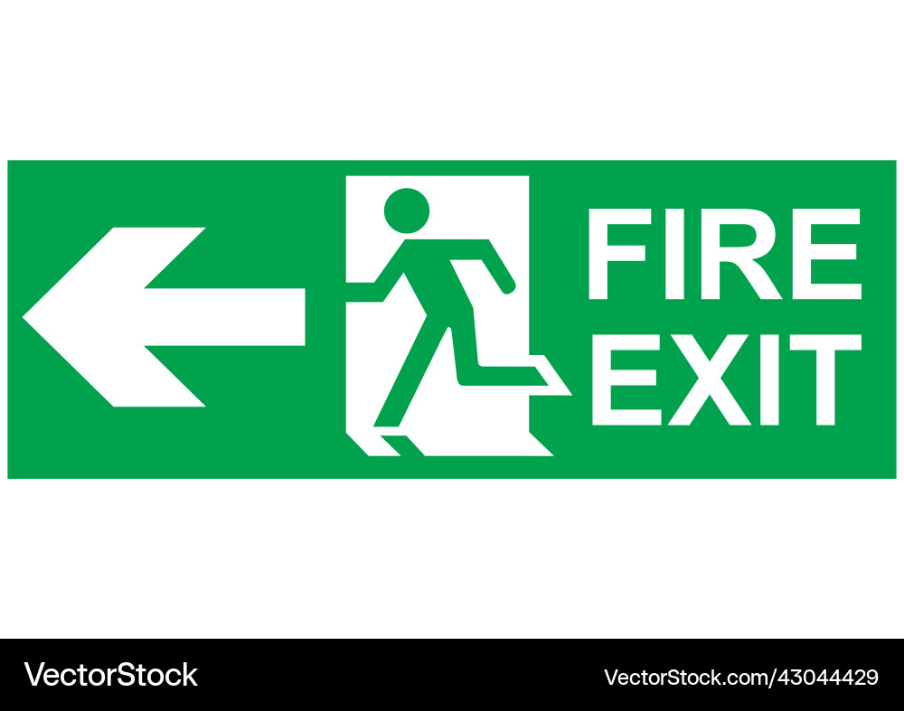 Fire exit Royalty Free Vector Image - VectorStock
