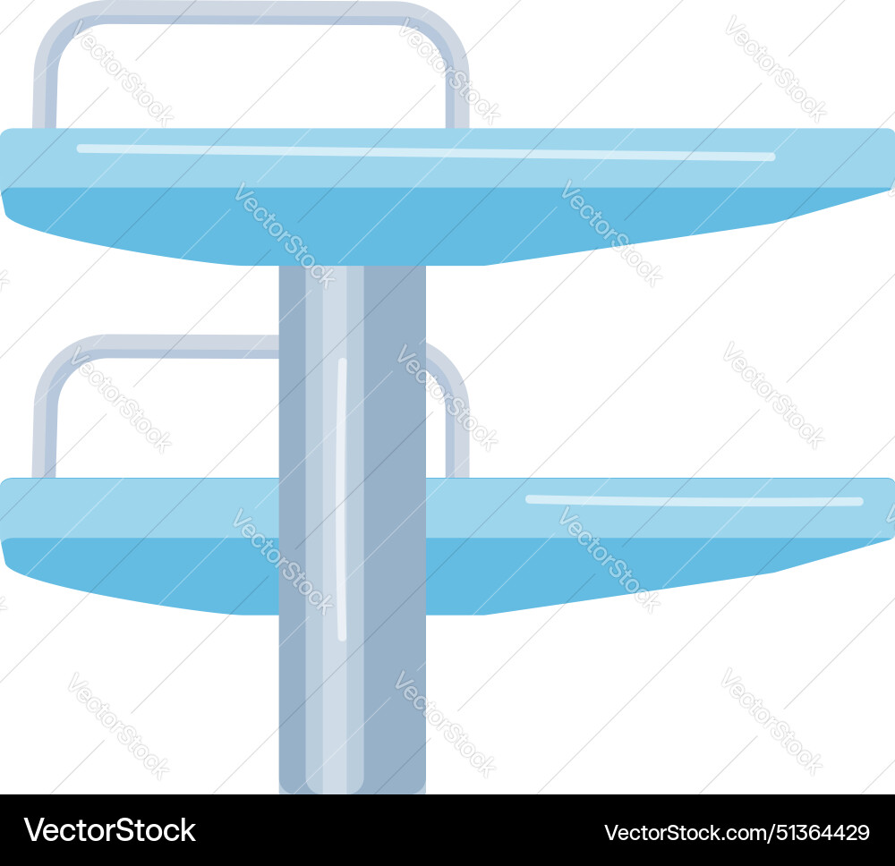 Flat design icon of a twolevel diving board Vector Image