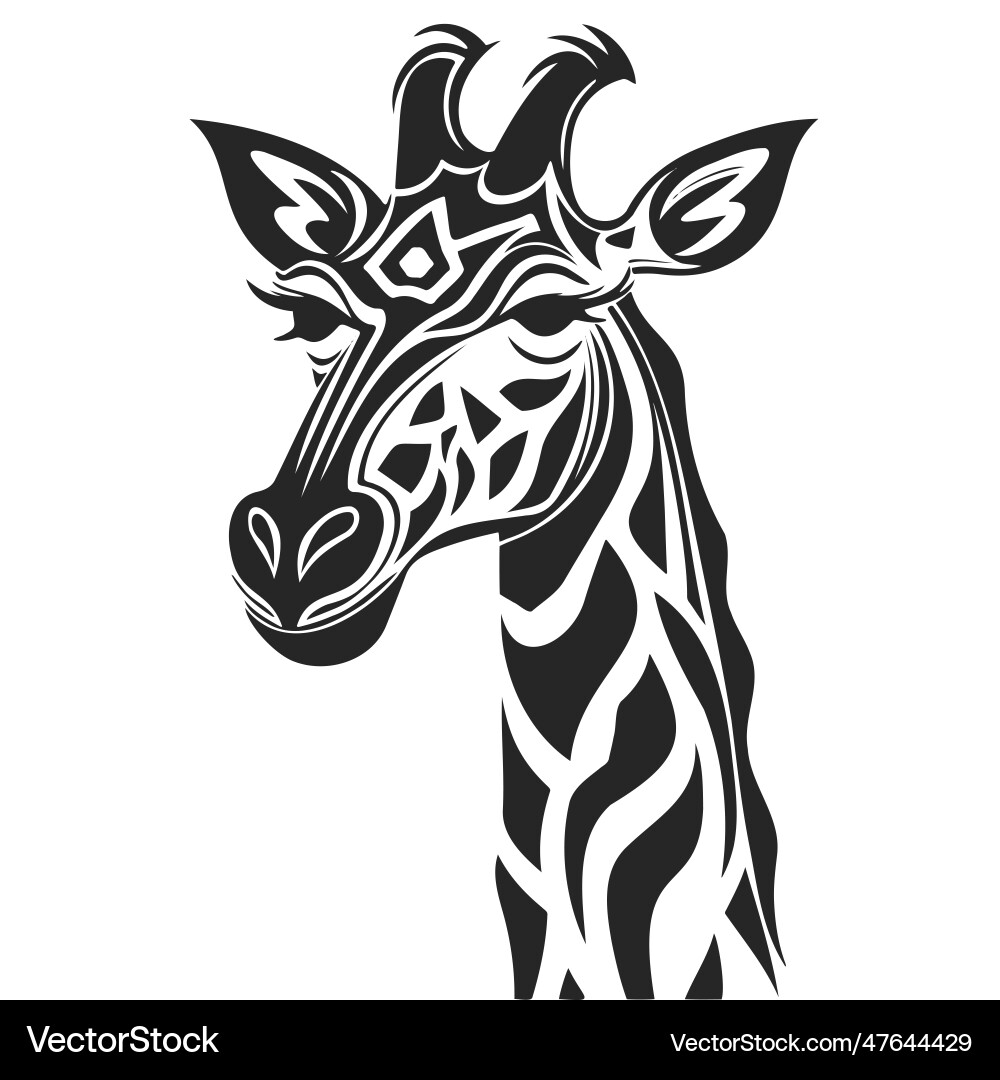 Giraffe animal nature conservation Royalty Free Vector Image