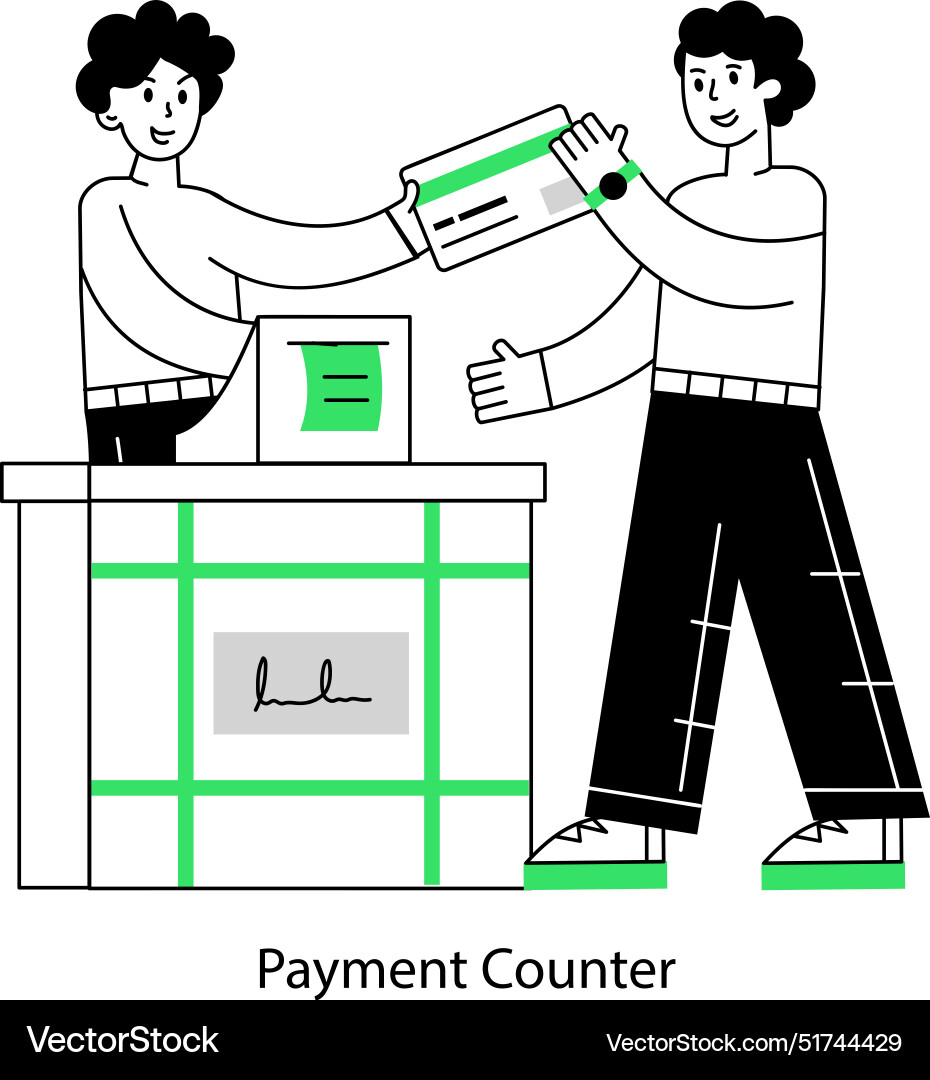 Premium outline mini of payment count Royalty Free Vector