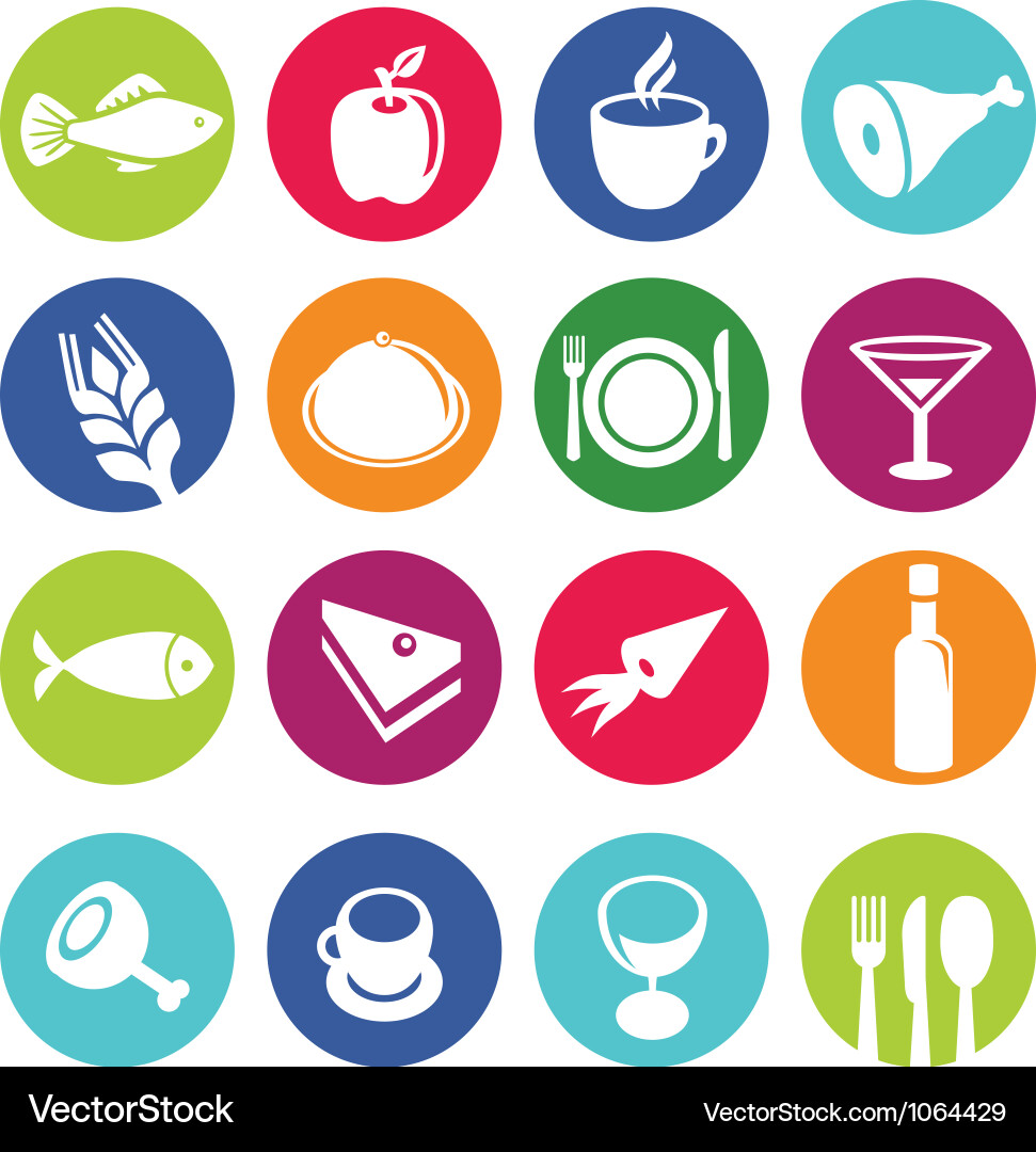 Restaurant & Food Icons Royalty Free Vector Image