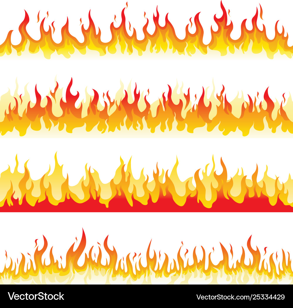 Seamless Fire Flame Pattern Royalty Free Vector Image