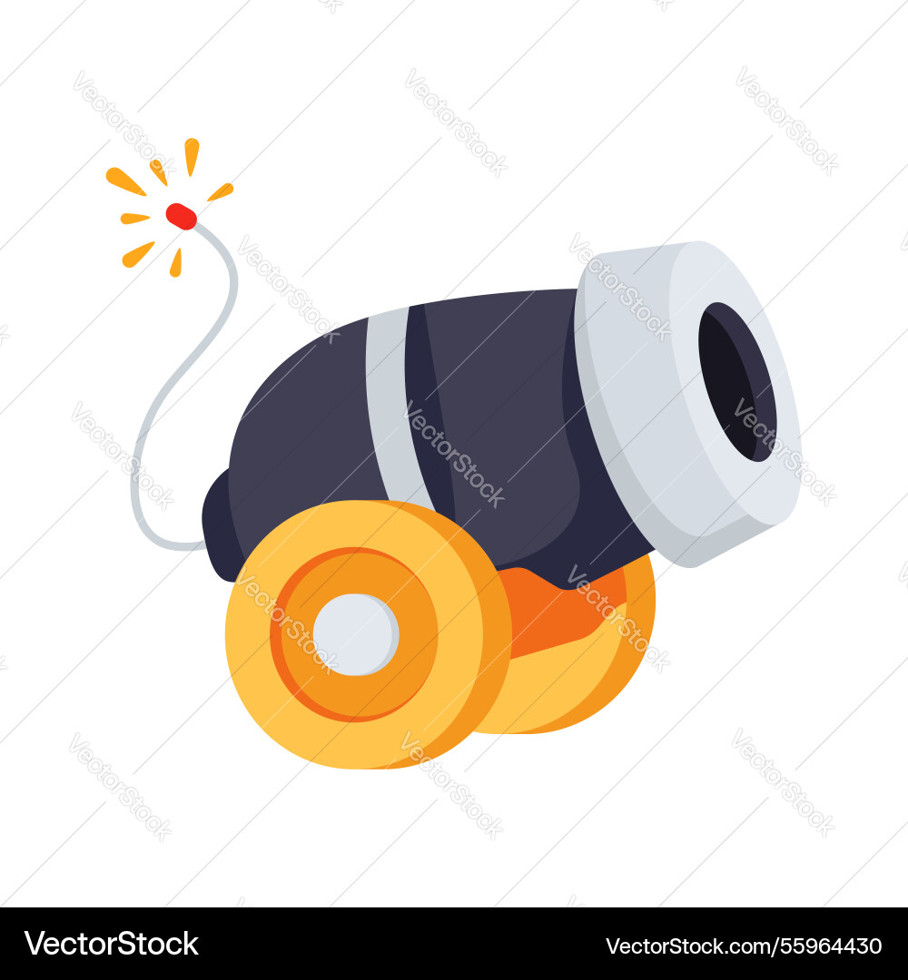 Cannon weapon Royalty Free Vector Image - VectorStock