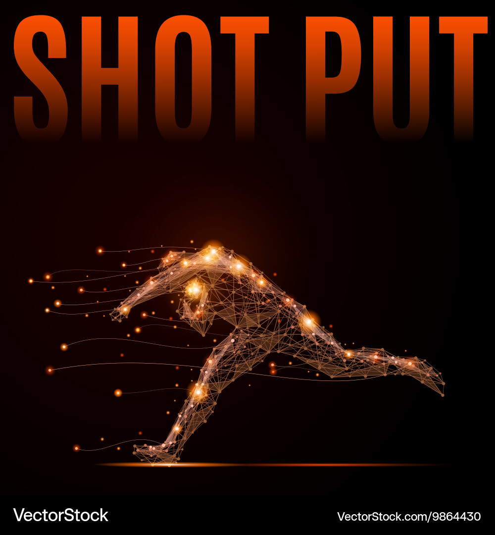 Dynamic Shot Put Athlete Royalty Free Vector Image