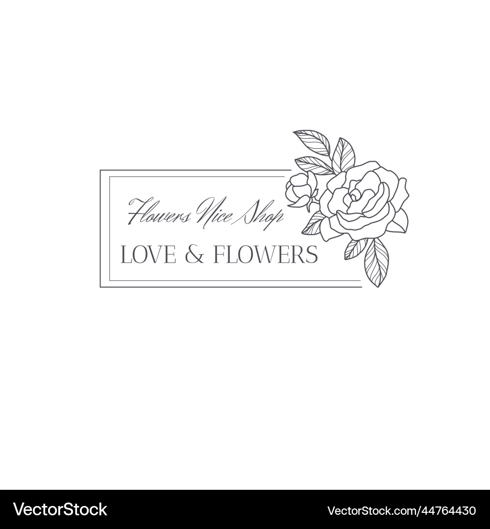 Floral Logo Template - Delicate Flowers Royalty Free Vector