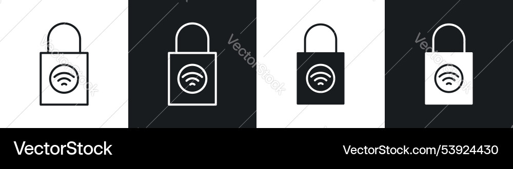 Nfc lock icon Royalty Free Vector Image - VectorStock
