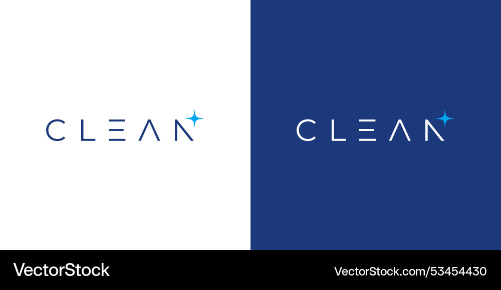 Simple and unique clean logo design Royalty Free Vector