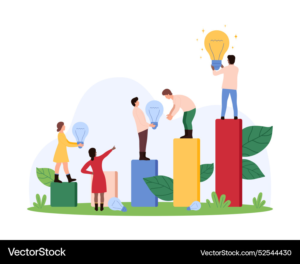 Teamwork in innovation and growth concept Vector Image