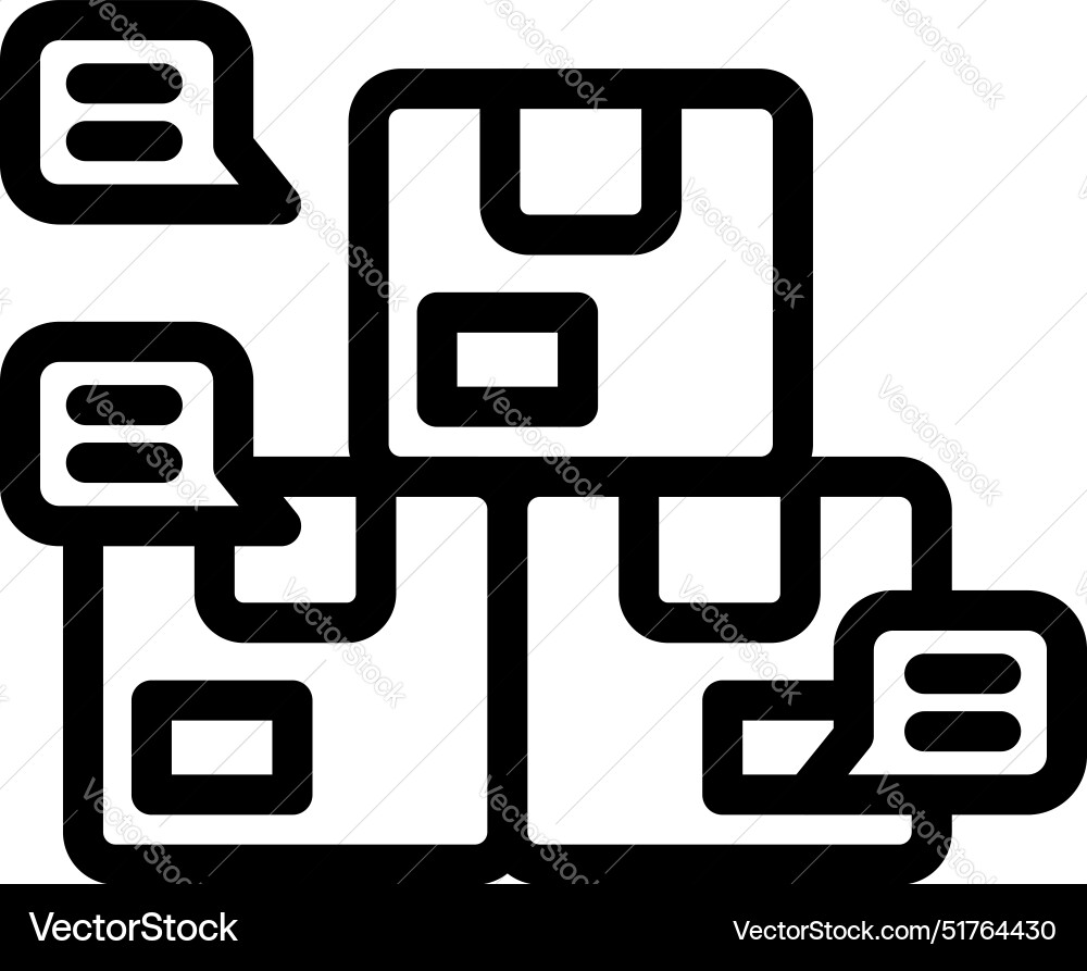 Warehouse management system organizing parcels Vector Image