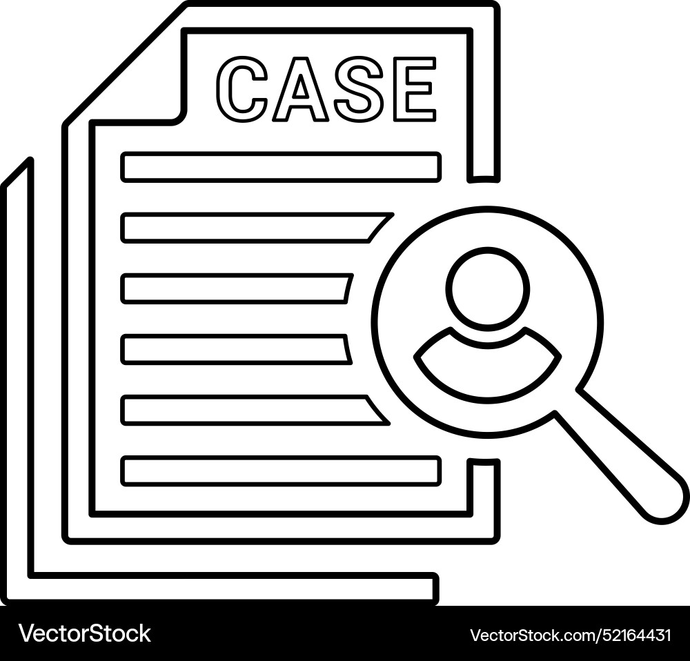 Case study icon outline Royalty Free Vector Image