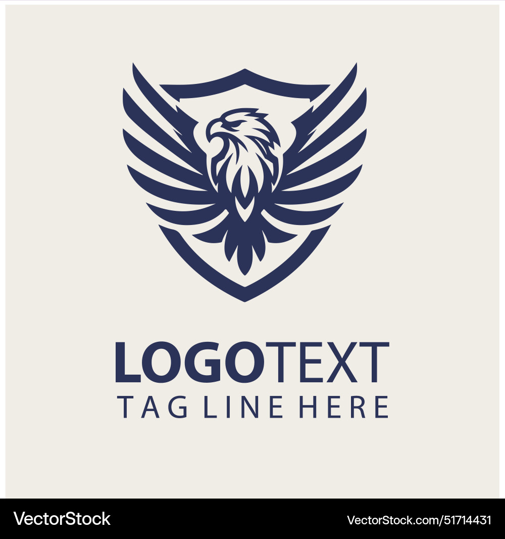Eagle shield logo Royalty Free Vector Image - VectorStock
