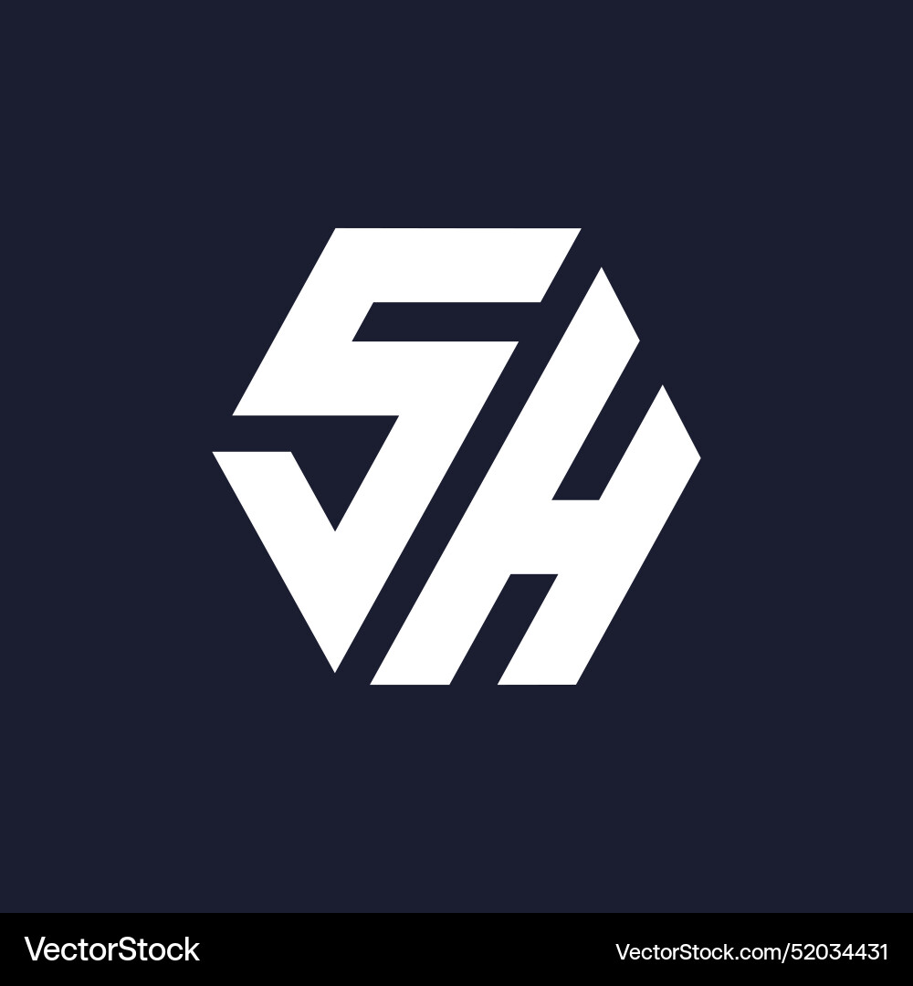 Hs sh h s abstract letters logo monogram Vector Image