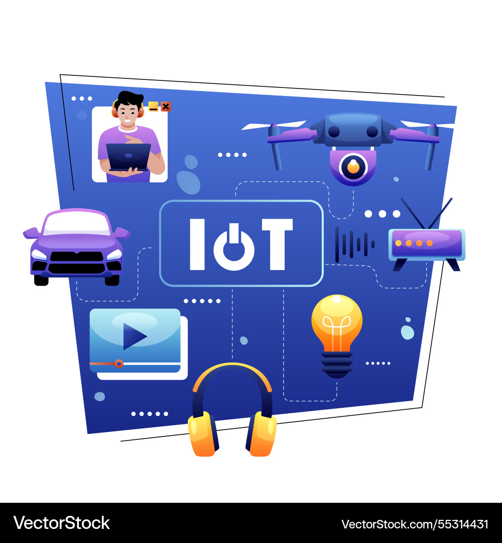 Internet of things iot concept Royalty Free Vector Image