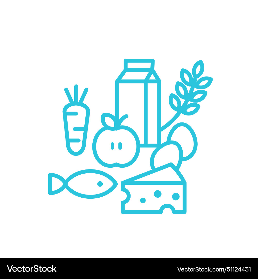 Nutrition icons isolated on white background Vector Image