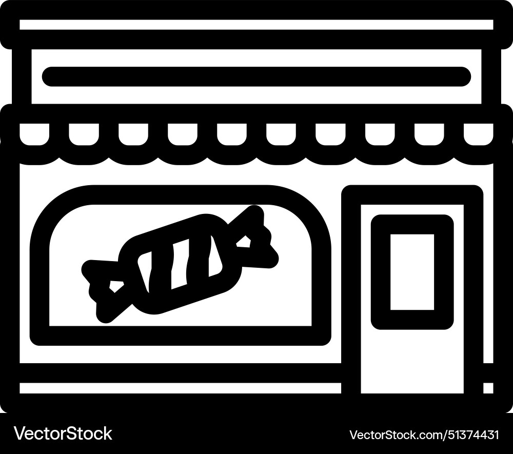 Patisserie street cafe line icon Royalty Free Vector Image Patisserie street cafe line icon Royalty Free Vector Image