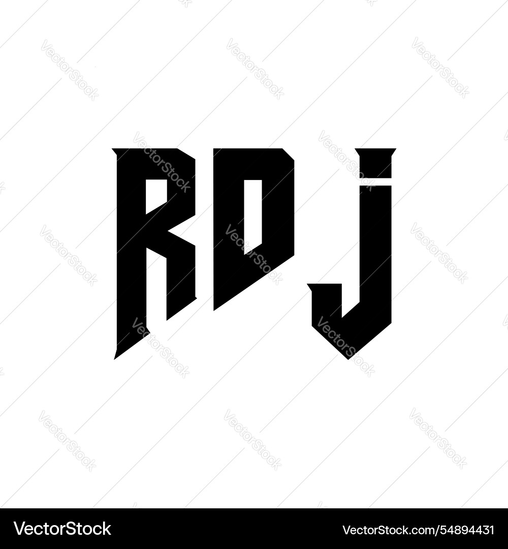 Rdj letter logo design for technology company Vector Image