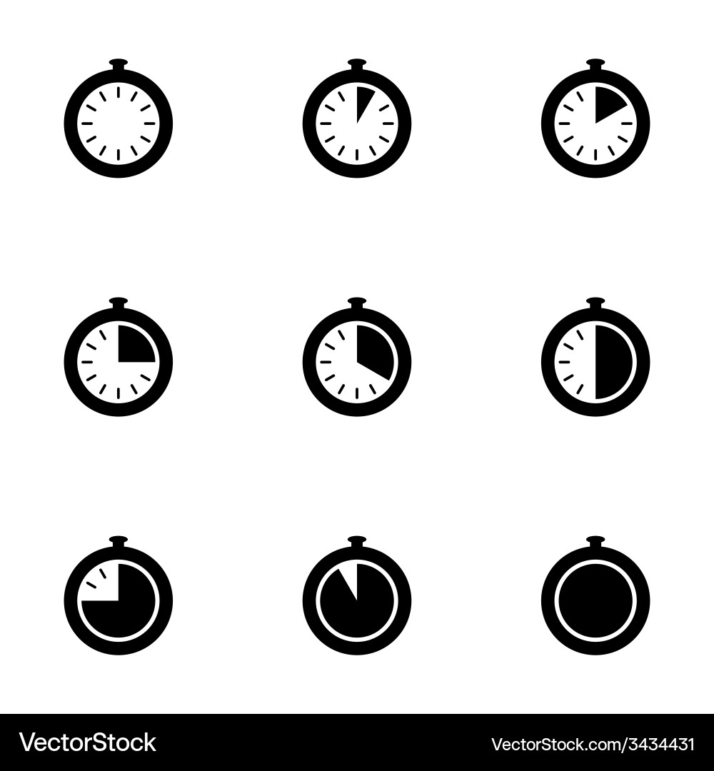 Stopwatch icon set Royalty Free Vector Image - VectorStock