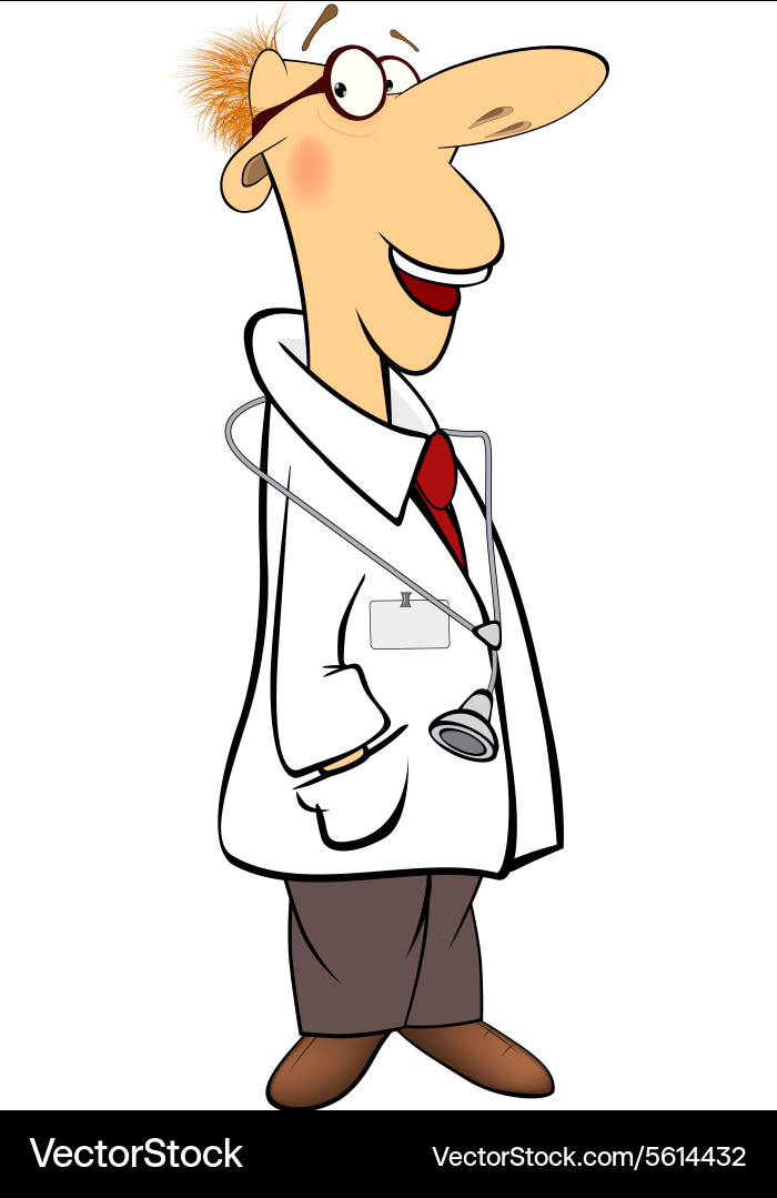 Cartoon of cute scientist Royalty Free Vector Image