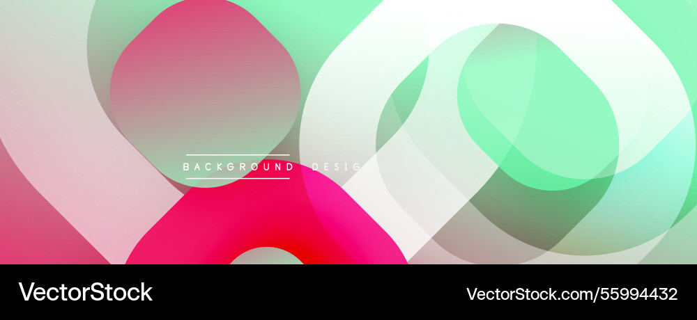 Circular abstract design with overlapping Vector Image