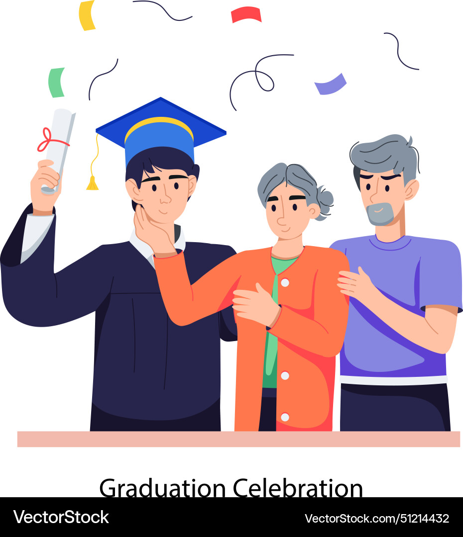 Graduation celebration Royalty Free Vector Image