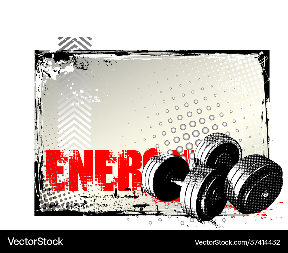 Gym poster background Royalty Free Vector Image