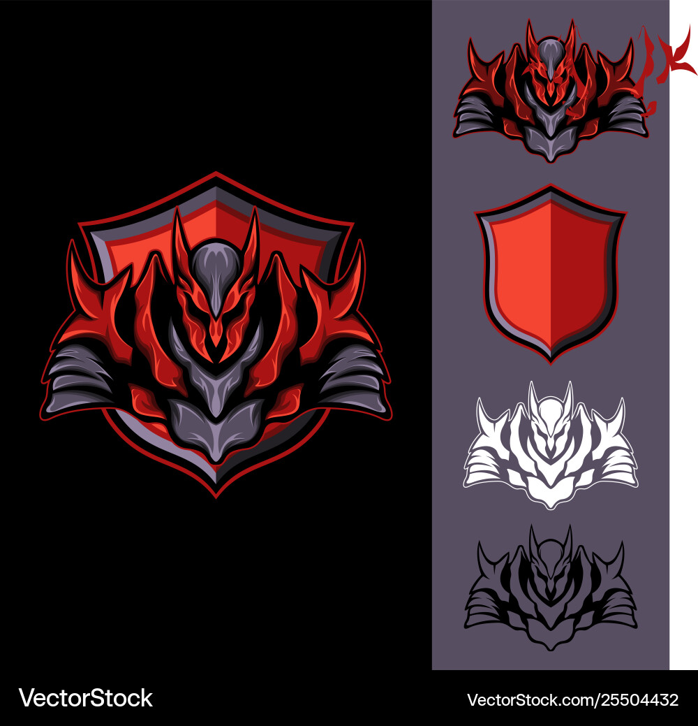Red dark knight Royalty Free Vector Image - VectorStock