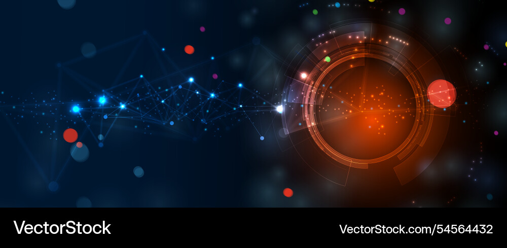 Science futuristic internet high computer Vector Image