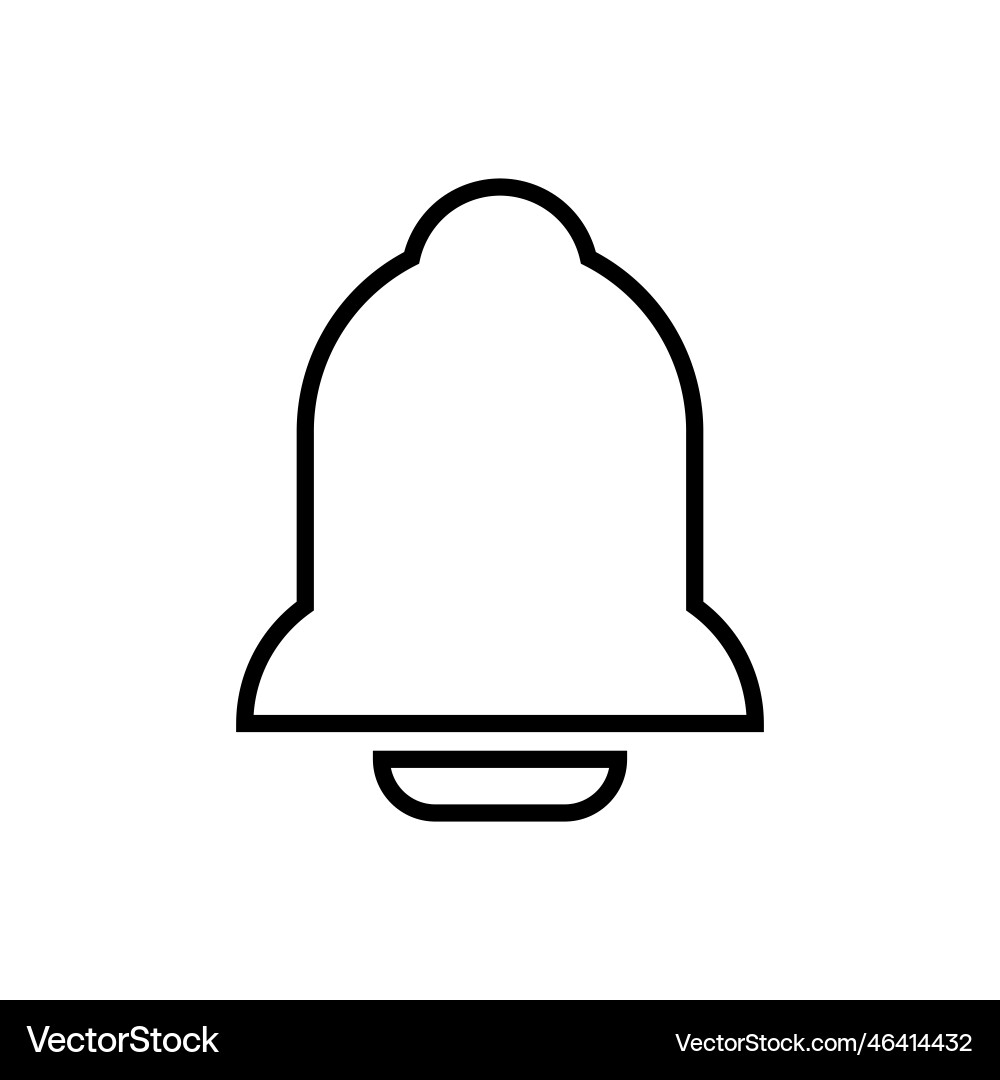 Simple bell icon or notification – Royalty-Free Vector | VectorStock