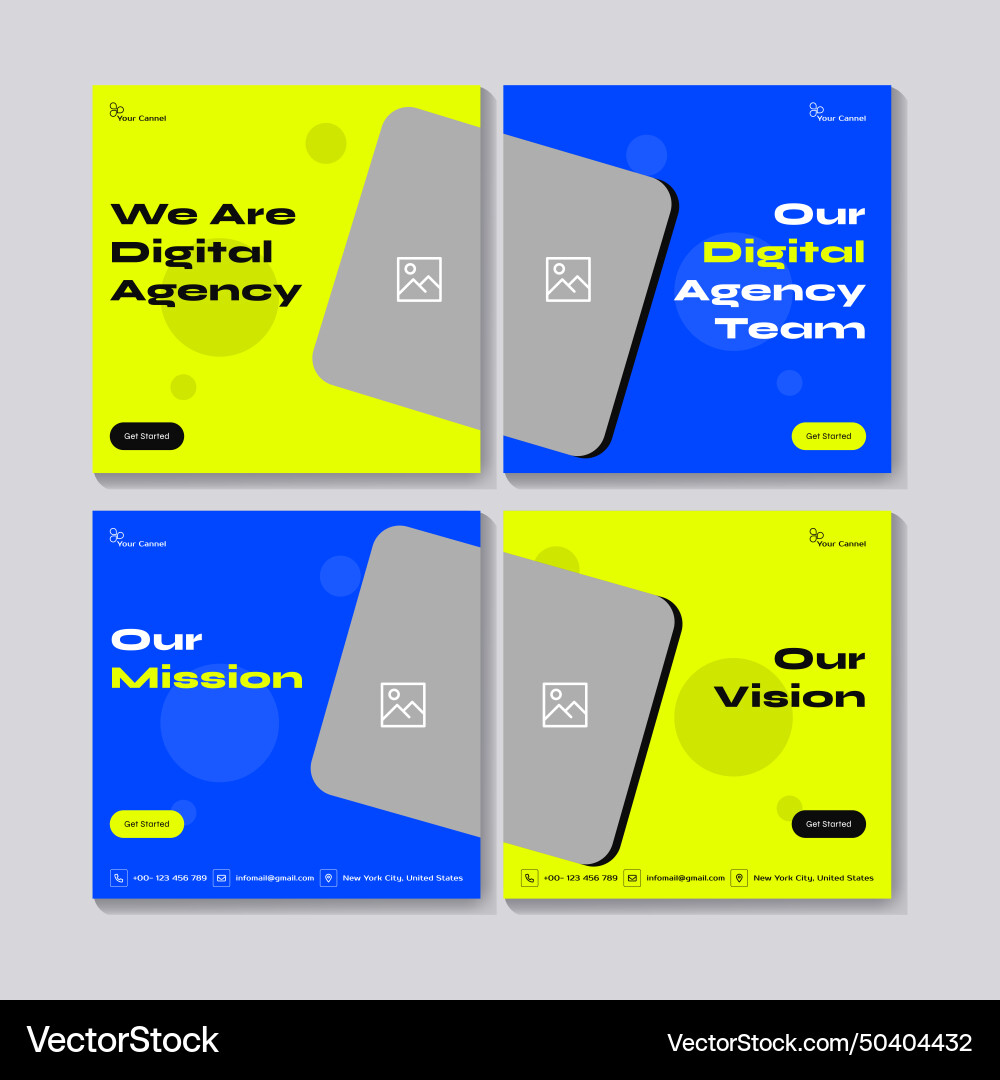 Social media post banner design Royalty Free Vector Image