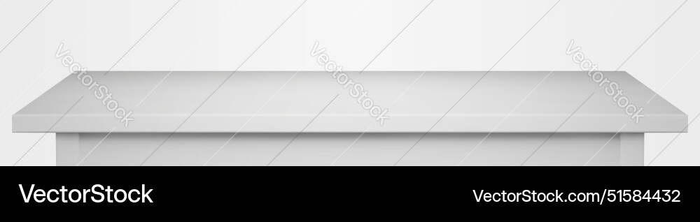 White table template mock-up for product display Vector Image