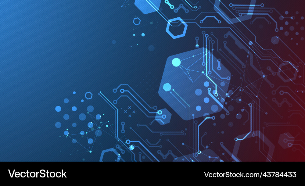 Abstract technology concept circuit board high Vector Image