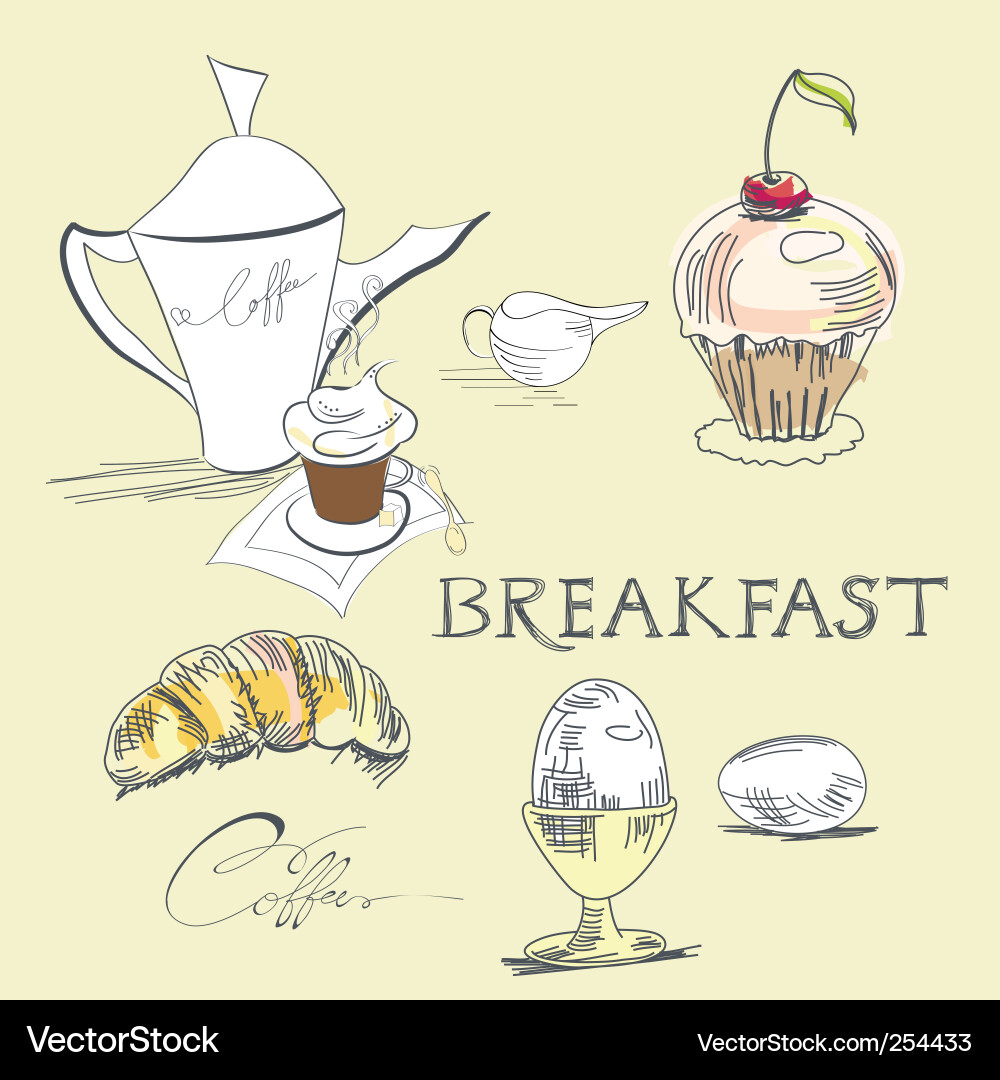 Breakfast Royalty Free Vector Image - VectorStock