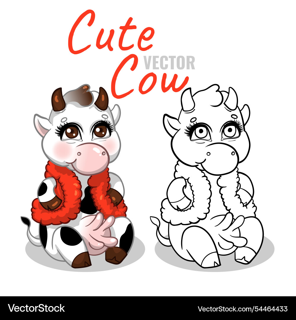 Cow mascot character Royalty Free Vector Image