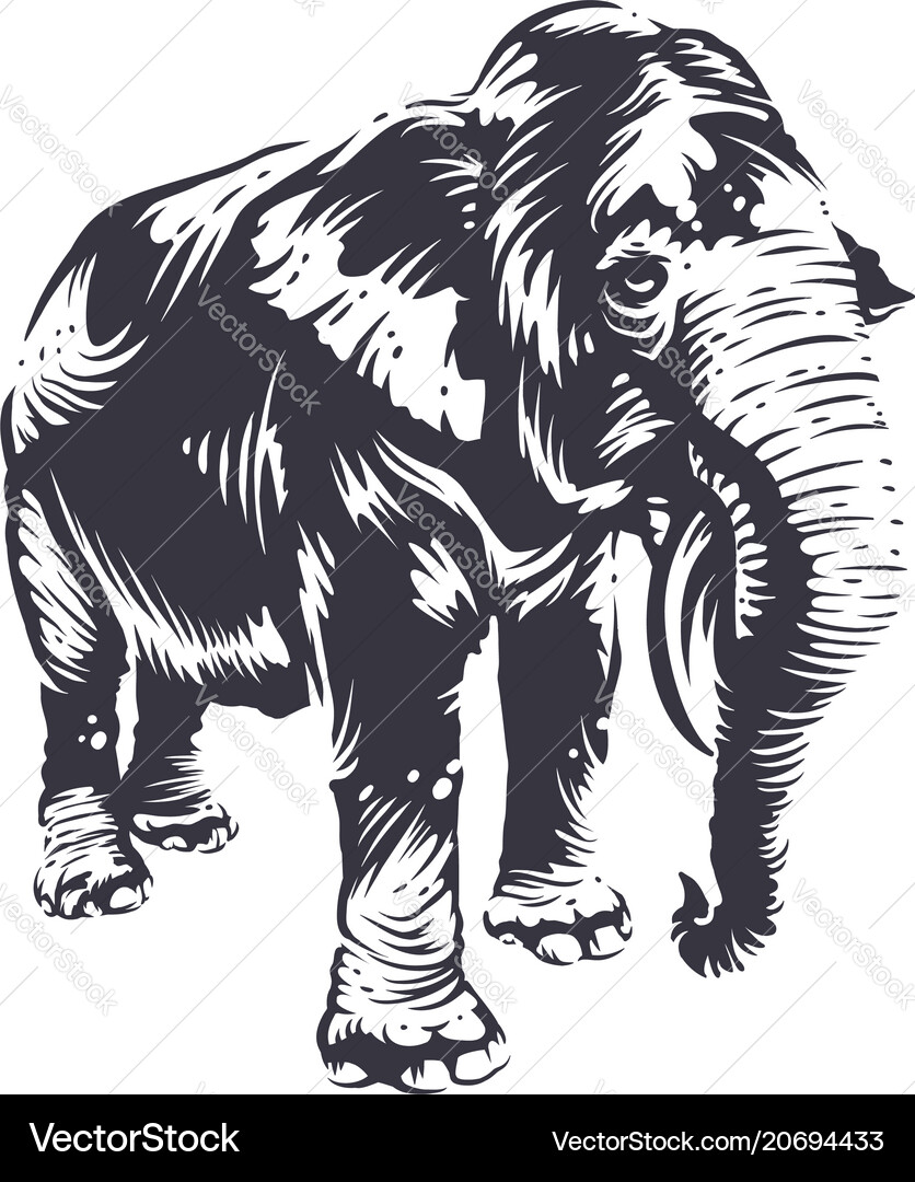 Elephant art Royalty Free Vector Image - VectorStock