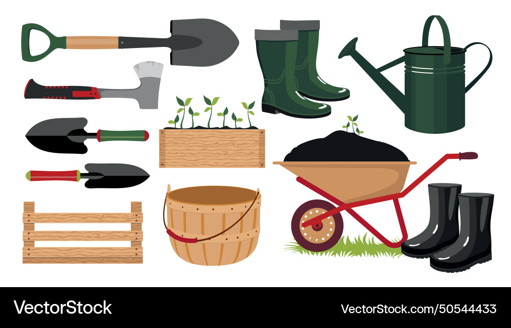 Gardening tools Royalty Free Vector Image - VectorStock