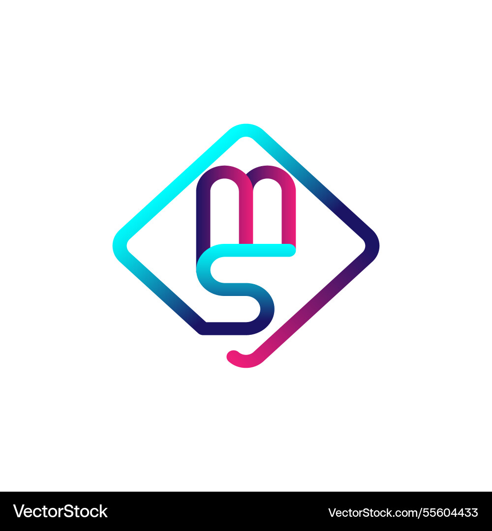 Initial ms modern monogram and elegant logo design