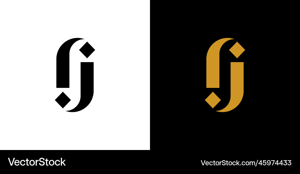 Professional and elegant jj logo design Royalty Free Vector