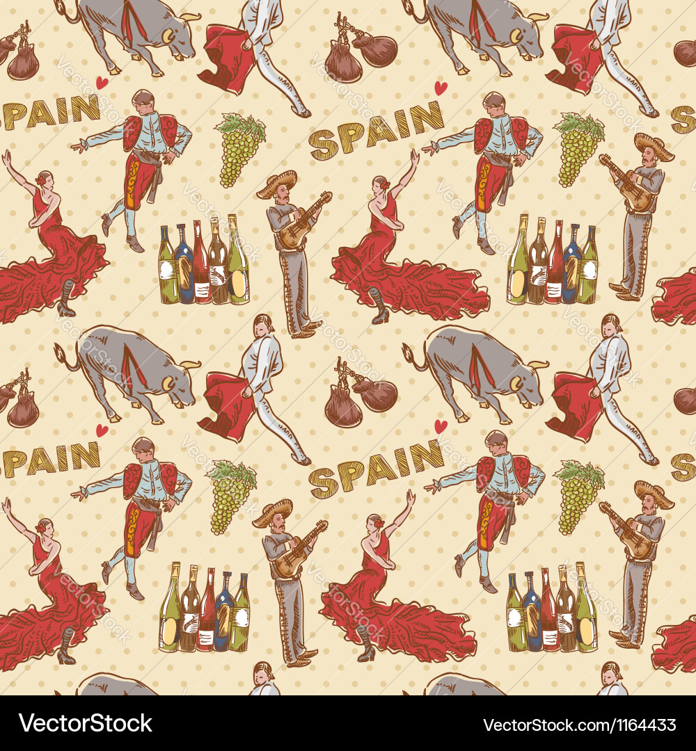 Spanish Flamenco Pattern Royalty Free Vector Image