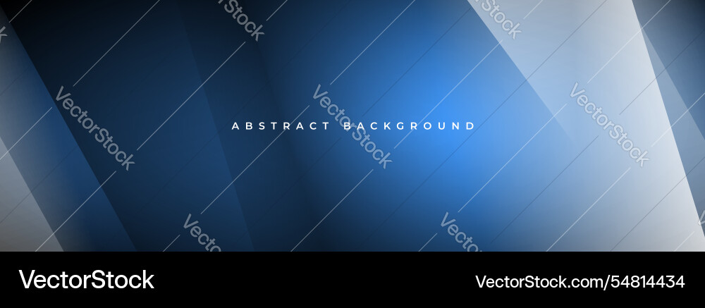 Blue modern abstract wide banner with geometric Vector Image