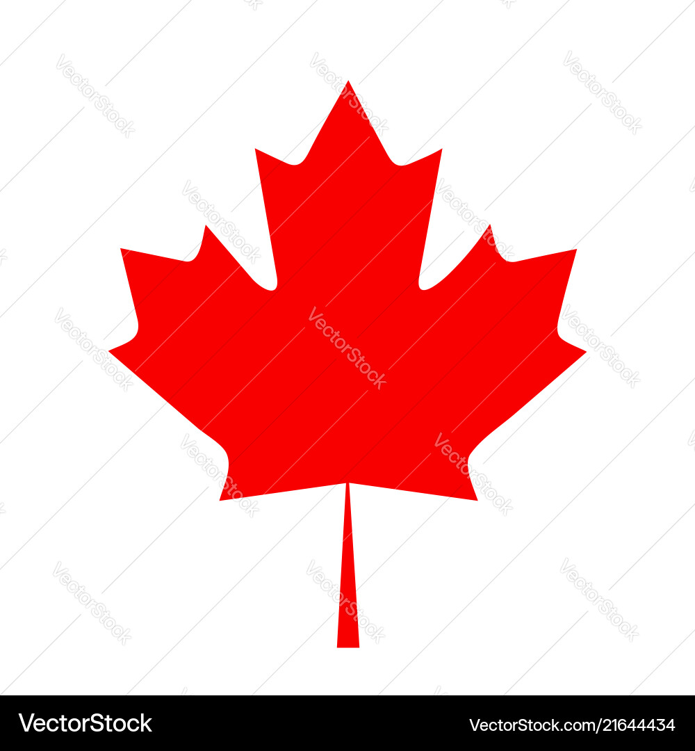 Canada Maple Leaf Icon Royalty Free Vector Image