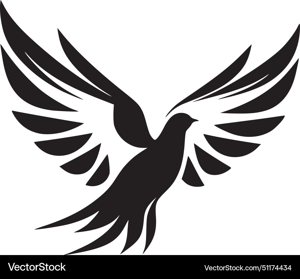 Dove - minimalist and simple silhouette Royalty Free Vector