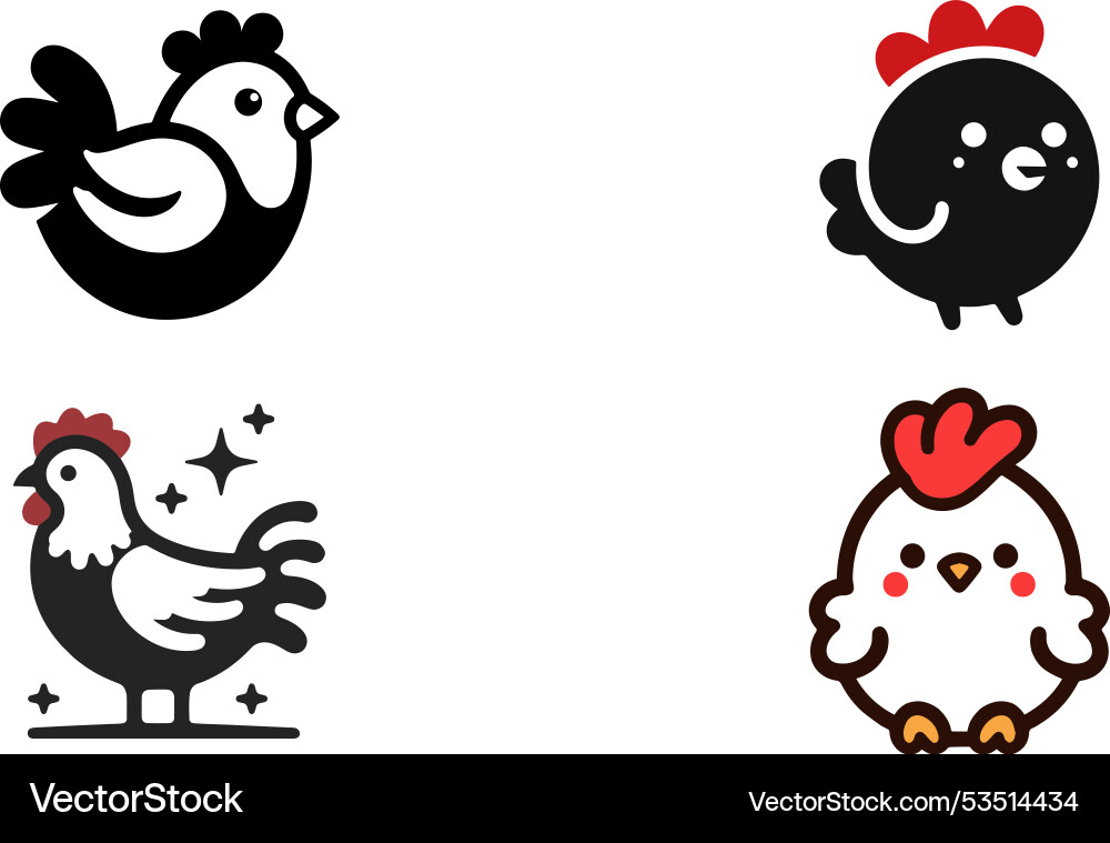 Hen logo icon art Royalty Free Vector Image - VectorStock