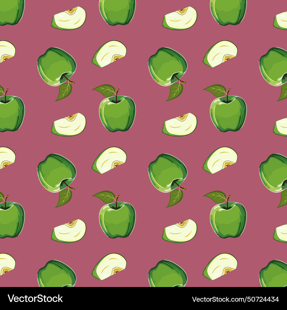 Pattern with apples Royalty Free Vector Image - VectorStock