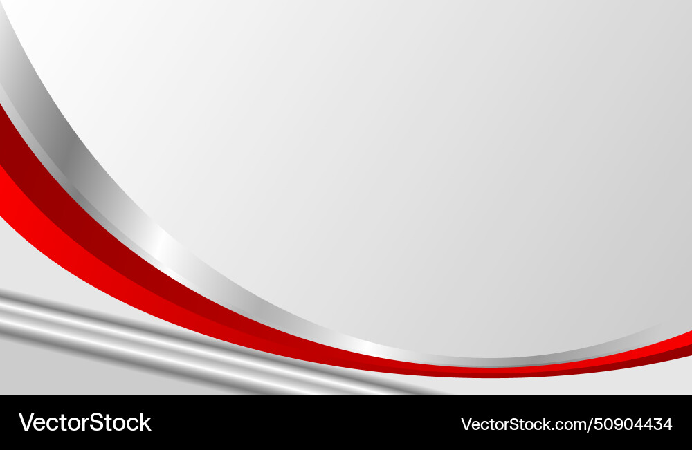 Red curve on a white background Royalty Free Vector Image