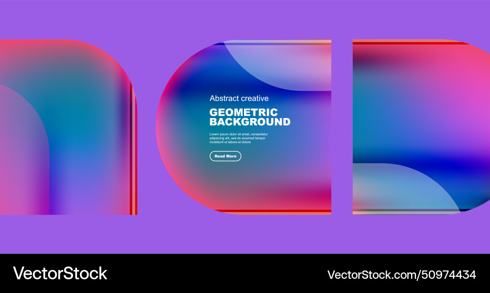 Round square geometric abstract background Vector Image