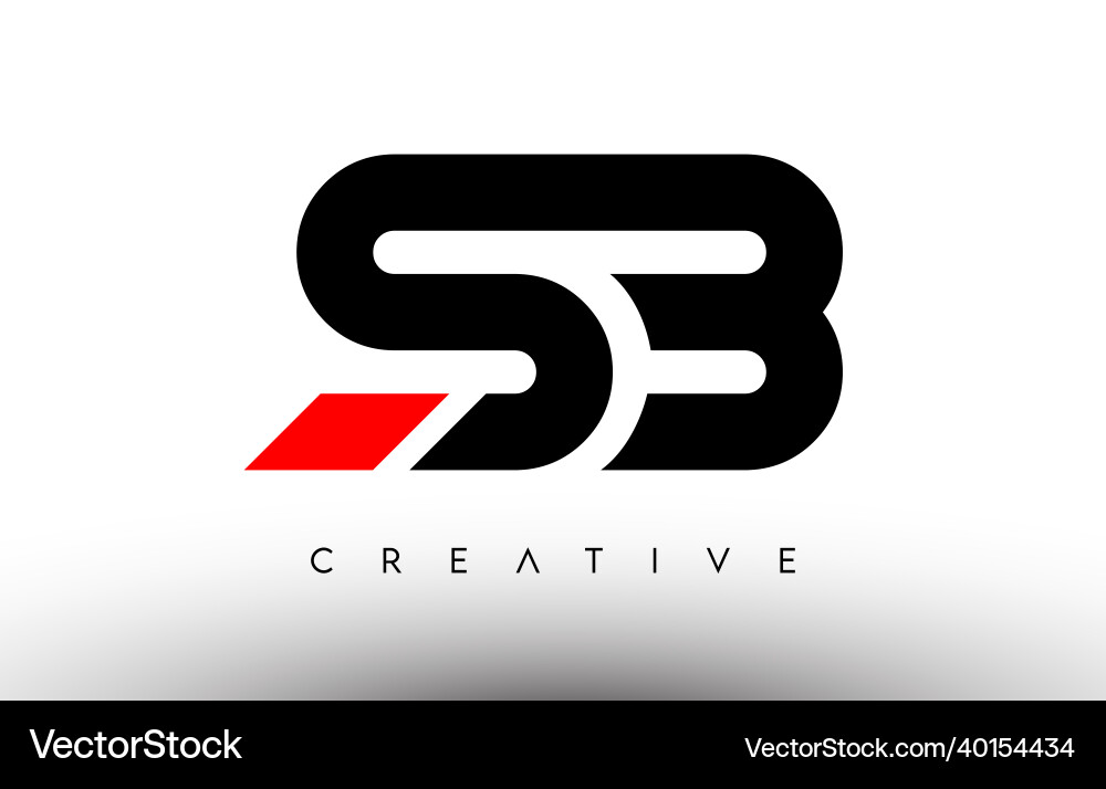 Sb creative modern letter logo design icon Vector Image