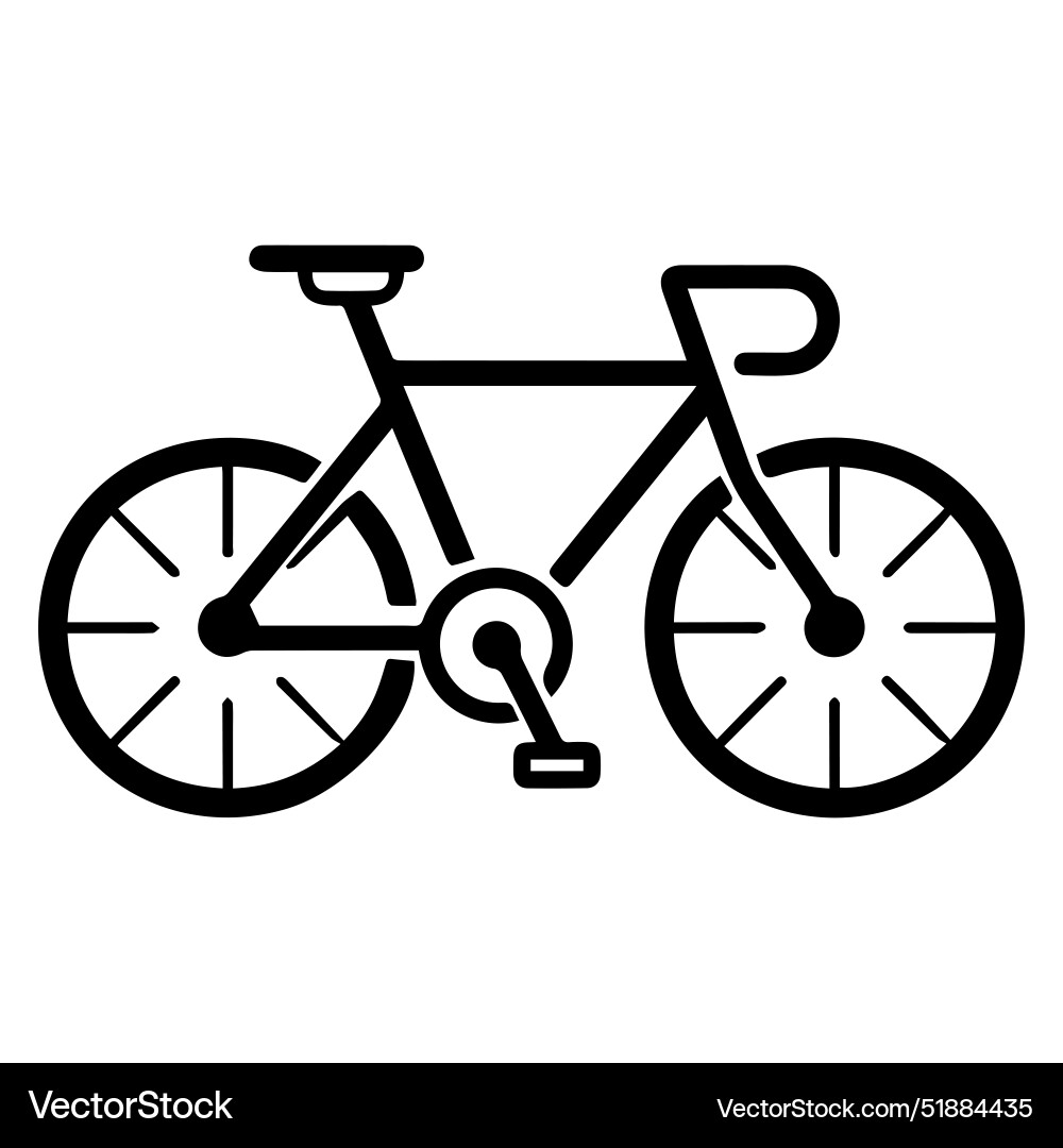 Bicycle icon or modern line symbol art Royalty Free Vector